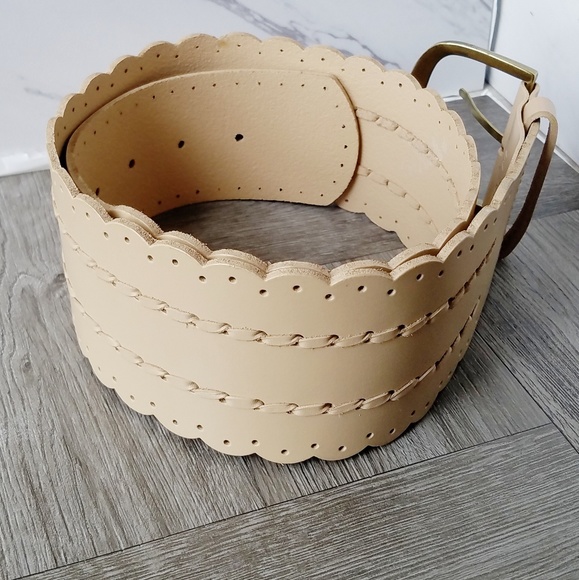 CAbi | Accessories | Cabi Lattice Scalloped Wide Belt | Poshmark